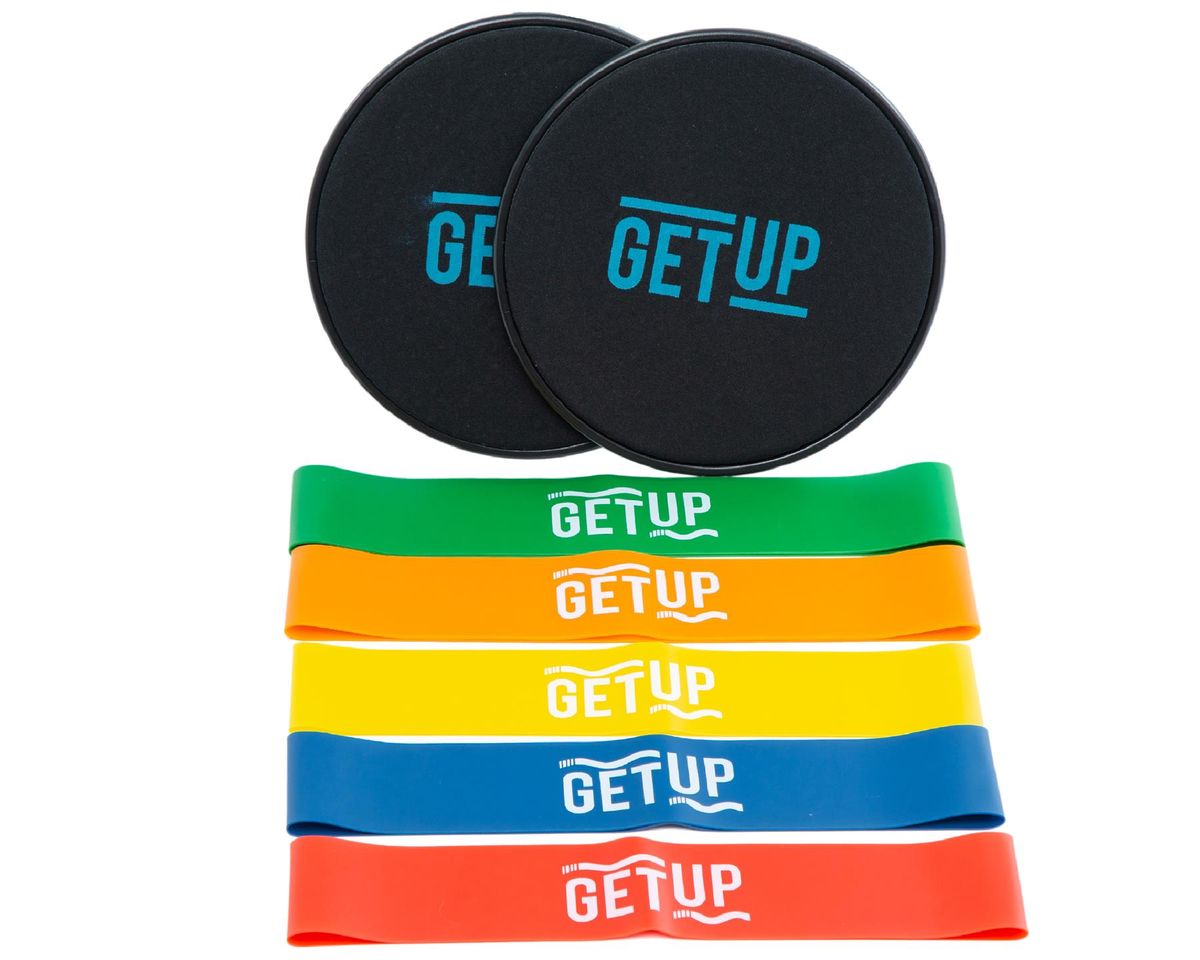 GetUp Power Resistance Bands And Slider Set Includes Bag – LikeBuy
